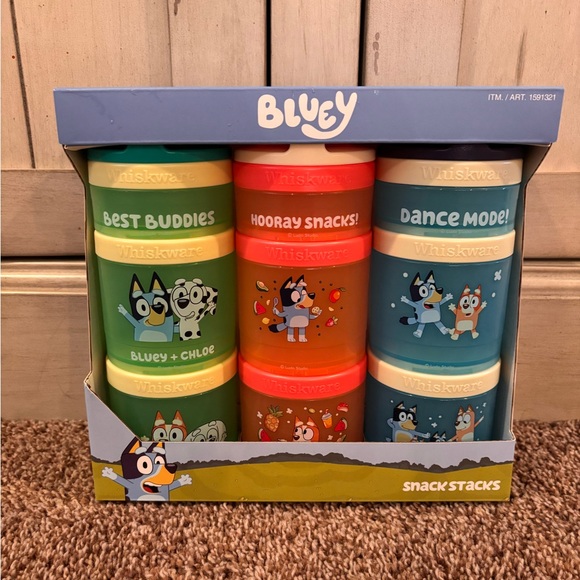 Dining | New 3 Pack Of Bluey Snack Stacks | Poshmark